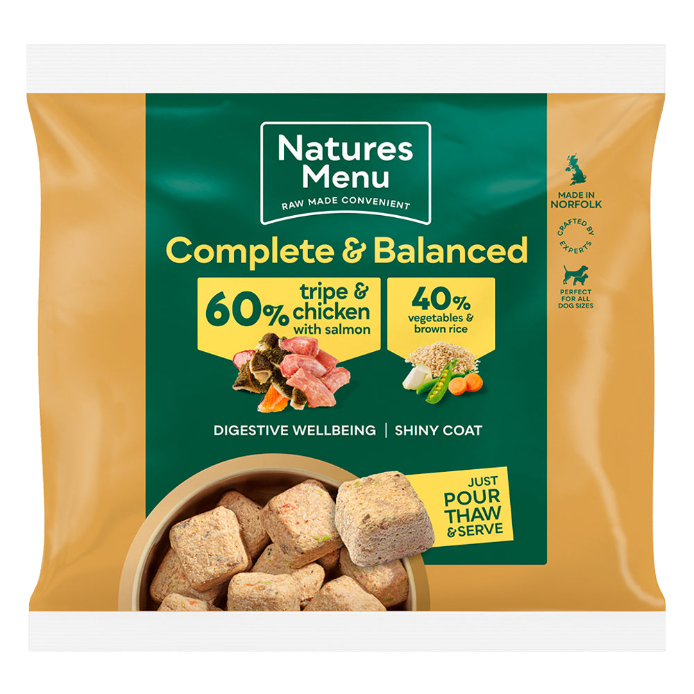 Natures Menu Complete & Balanced 60% Tripe with Chicken Nuggets 1kg ...