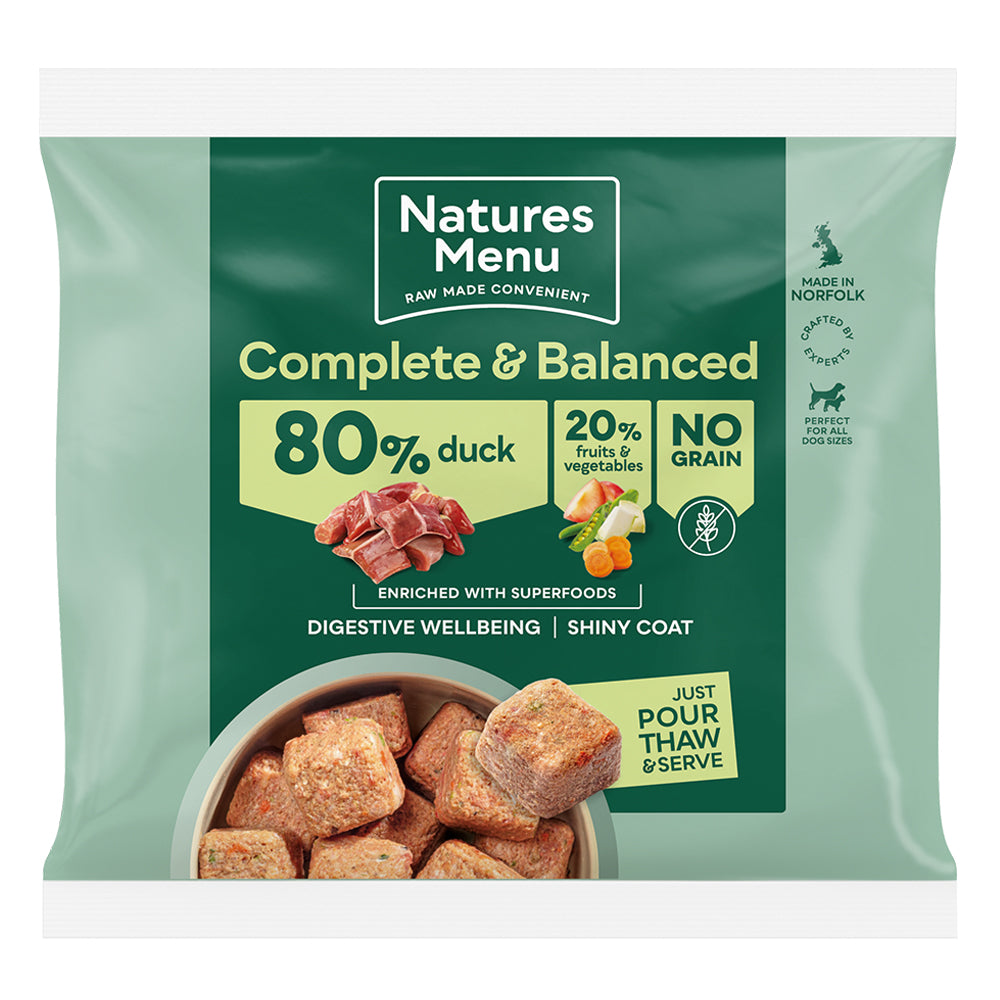 Natures Menu Complete & Balanced 80% Duck & Chicken Nuggets 1kg – The ...
