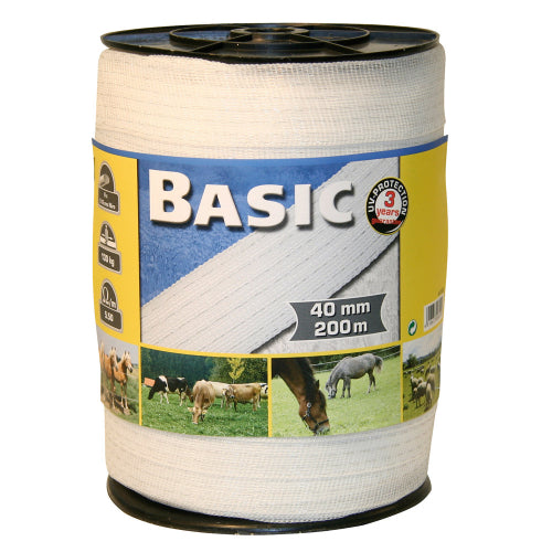 Basic Fence Tape 200m X 40mm – The Blue Barn