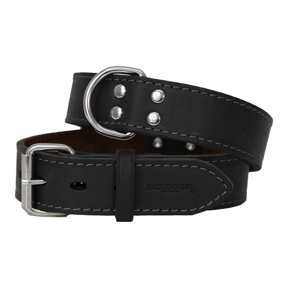 Earthbound Ox Leather Collar Black – The Blue Barn