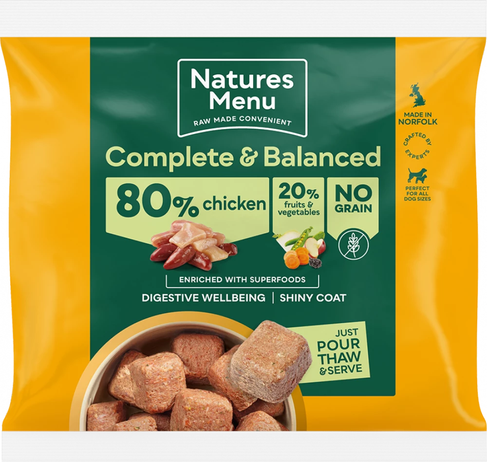 Natures Menu Complete & Balanced 80% Chicken Nuggets 1kg – The Blue Barn
